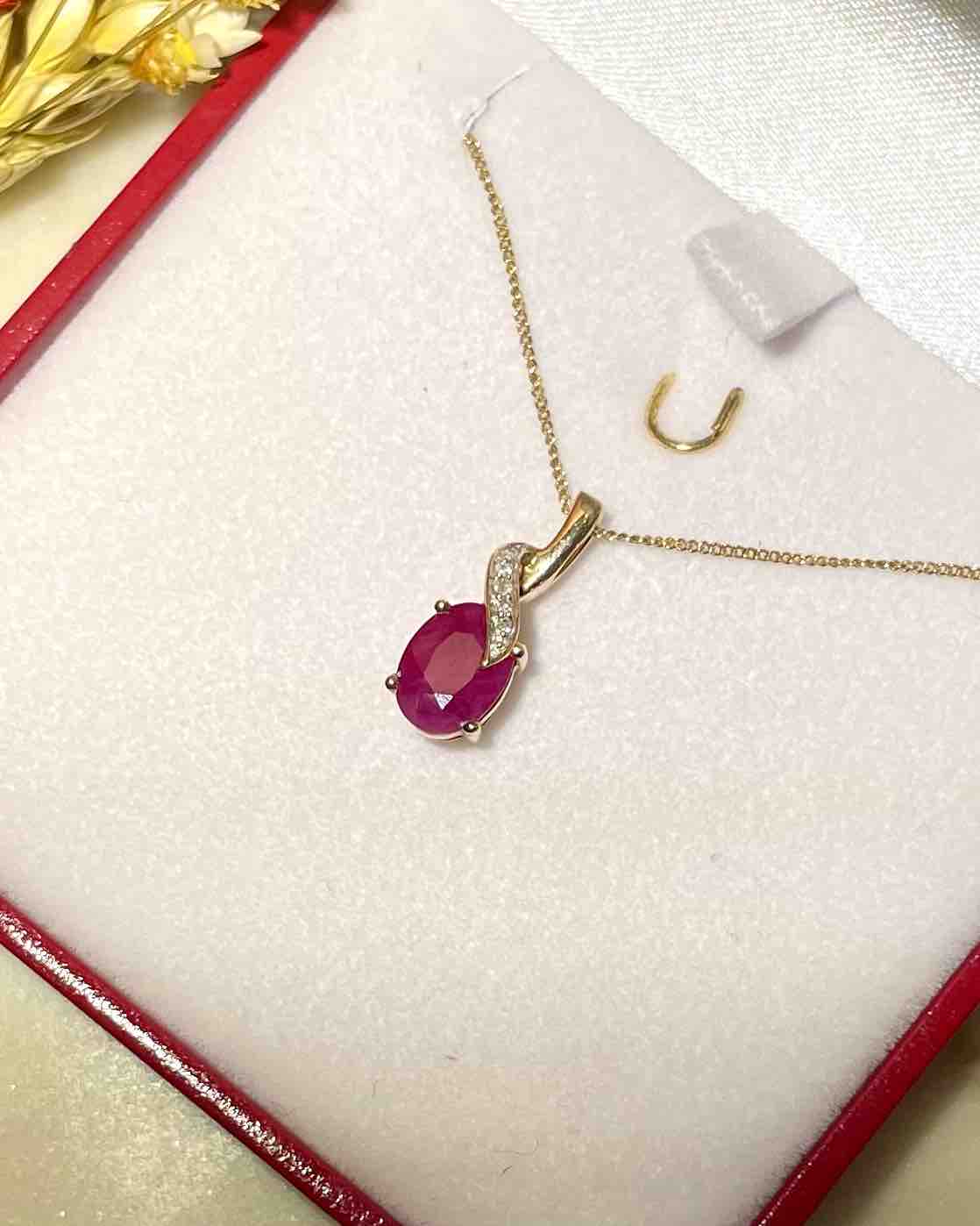 Collier Rubis 2 carats & Diamants "Ioana" - Elliade – Elliade Paris